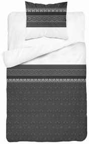 Detexpol Saténové povlečení 140x200 Graphite s orientálním ornamentem - elegantní vzor, 100% bavlna - 4823 A - Home Satén 71