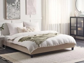 Manželská postel 180 cm ROXENNE (s roštem) (béžová). 1007475
