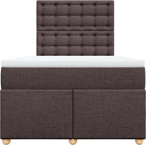 Box spring postel s matrací tmavě hnědá 120x200 cm textil 3293564