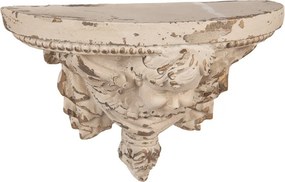 Béžový antik nástěnný podstavec s andílkem Baroque - 33*14*21 cm