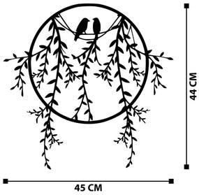 Nástěnná dekorace 45x44 cm větve kov