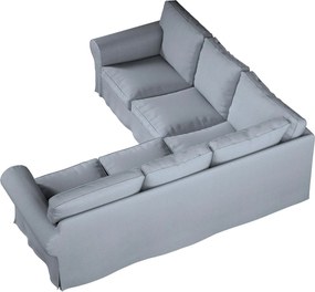 Potah na pohovku IKEA  Ektorp rohová barva modrá látka pletený vzor