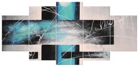 Gario Ručně malovaný obraz Nebeské šílenství - 5 dílný Rozměry: 150 x 105 cm