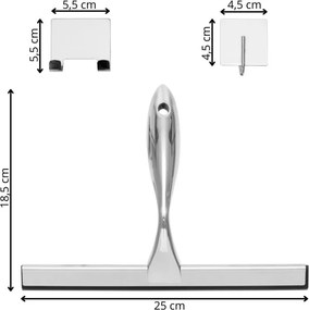 Stěrka do koupelny SPRINGOS HA1113 nerezová