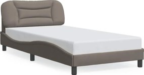Rám postele bez matrace Hvar taupe 100 x 200 cm textil 3207755