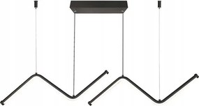 Led závěsná lampa moderní černá cik-cak 100 cm nad ostrovní stůl V-tac