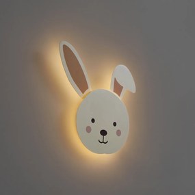 Dětské nástěnné svítidlo béžové s detaily vč. LED s 3-stupňovým stmíváním - Benny the Bunny