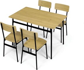 Jídelní stůl se čtyřmi židlemi AUT-O2155 OAK