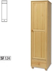 Casarredo - Komfort nábytek Šatní skříň FS-124, 1-dvéřová | barva: moření ořech