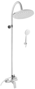 Vodovodní baterie sprchová COLORADO s hlavovou a ruční sprchou bílá/chrom, Barva: bílá/chrom, Rozměr: 150 mm