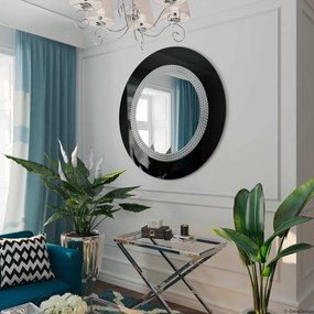 Zrcadlo Elegance Black Rozměr: Ø 100 cm