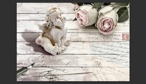 Fototapeta Bimago - Angel and Roses + lepidlo zdarma 350x245 cm