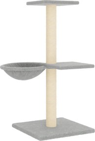 Škrabadlo pro kočky se sisalovými sloupky světle šedé 72 cm 171769