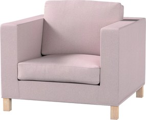 Potah na křesko IKEA Karlanda, krátký barva růžová látka pletený vzor