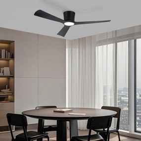 ZEVENTI - LED Stropní ventilátor AUREX LED/24W/230V Wi-Fi Tuya černá + DO