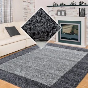 Vopi | Kusový koberec Life Shaggy 1503 grey - Kulatý průměr 160 cm