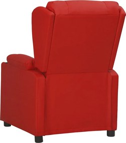 Polohovací křeslo vínové umělá kůže 339074