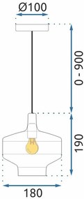 Závěsná lampa La Belle VIII růžová