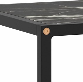 TV stolek černý s černým mramorovým sklem 100 x 40 x 40 cm 322858