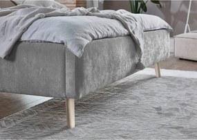 Šedá čalouněná dvoulůžková postel bez roštu 180x200 cm Mattis – Meise Möbel