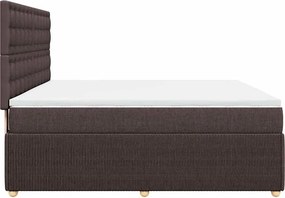 Box spring postel s matrací tmavě hnědá 180x200 cm textil 3292152