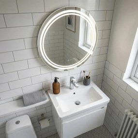 Tutumi Zrcadlo ⌀50 cm s vyhříváním a regulovatelným LED osvětlením HOM-00202