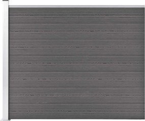 Plotový dílec WPC 175 x 146 cm šedý 148983