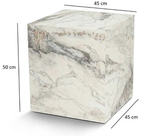 Designový odkládací stolek Taliesin 45 cm vzor mramor frézie