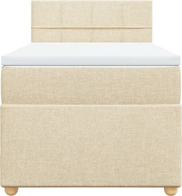 Box spring postel s matrací krémová 90x190 cm textil 3288840