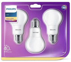 Philips | SADA 3x LED Žárovka Philips E27/5,5W/230V 2700K | P4199