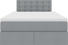Postel s úložným prostorem a matrací Světle šedá 120 x 200 cm 3370626