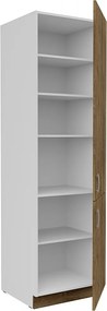 SARA l | vysoká skříňka 60 DK-210 2F policová | 60 cm | bílá/dub lefkas