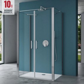 design sprchový kout RAVENA R66 - U-form CHROME 90-140cm