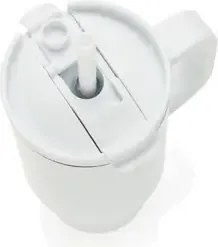 XD Design Uzavíratelný termohrnek s brčkem 480 ml bílá / Termohrnek /