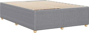 Rám postele bez matrace světle šedý 160 x 200 cm textil 3284949