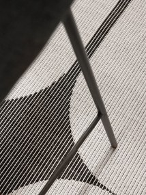 NORTHRUGS, Kusový koberec Duet Bowen 106244 Black/White kruh - na ven i na doma, 160x160 (průměr) kruh, černobílá, chodba / předsíň