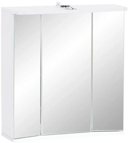 Zrcadlová skříňka do koupelny KORDAY; bílý lesk