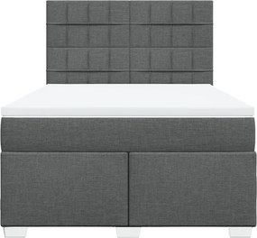 Box spring postel s matrací tmavě šedá 160x200 cm textil 3292840