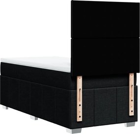 Box spring postel s matrací černá 100 x 200 cm textil 3291574