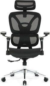 Kancelářská ergonomická židle PORTE — síťovina, černá