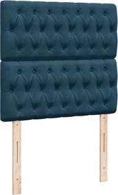Box spring postel s matrací tmavě modrá 90x190 cm samet 3292224