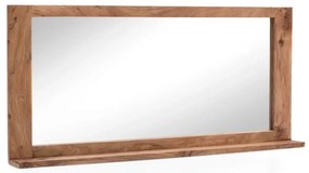 furniture-nabytek.cz - Masivní koupelnové zrcadlo Auckmore z akácie, lakované, hnědé – 140×65 cm