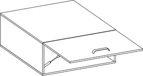 NESSANT se | horní skříňka 80 NAGU-36 1F výklopná | 80 cm | HLUBOKÁ | šedá