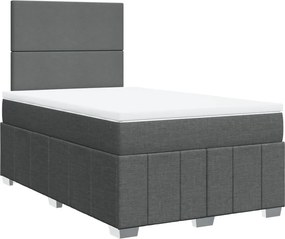 Box spring postel s matrací tmavě šedá 120x190 cm textil 3291601