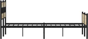 Kovový rám postele bez matrace dub sonoma 160 x 200 cm 3308503