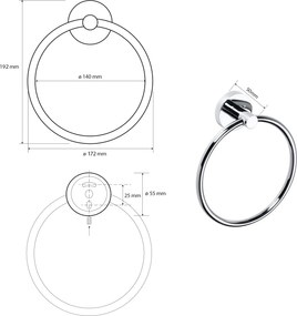 Sapho, X-ROUND E kruh, chrom, XR411