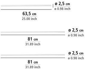 WENKO 19216100 - Držák tyče UNIVERSAL 2,5x2,5 cm bílá