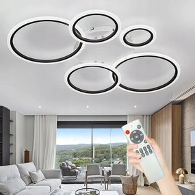 Stropní svítidlo moderní Led lustr kruh 100/100/18 cm stropní svítidlo dálkový ovladač