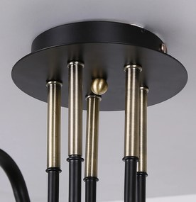 Černo-zlaté stropní svítidlo Unica pro žárovku 5x E27  - Candellux