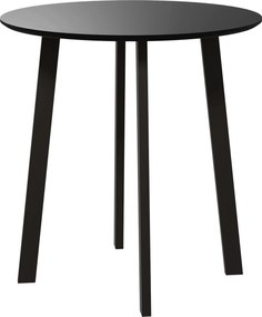 HOMCOM Kulatý jídelní stůl 72 x 72 cm pro 2 osoby – Moderní jídelní stůl s šikmými nohami, stůl pro kuchyň, jídelnu a obývací pokoj – Černý | Aosom